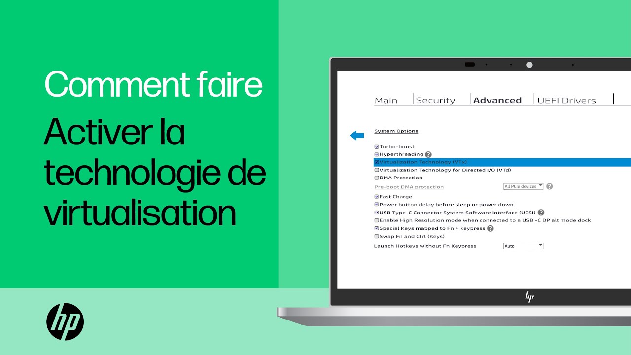 Comment activer la technologie de virtualisation sur les PC portables HP | Catégorie produit ...