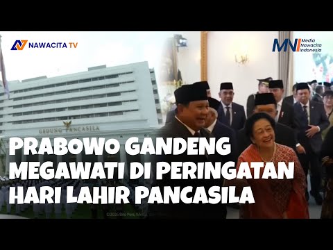 MOMEN AKRAB! Prabowo Gandeng Megawati Dalam Peringatan Hari Lahir Pancasila