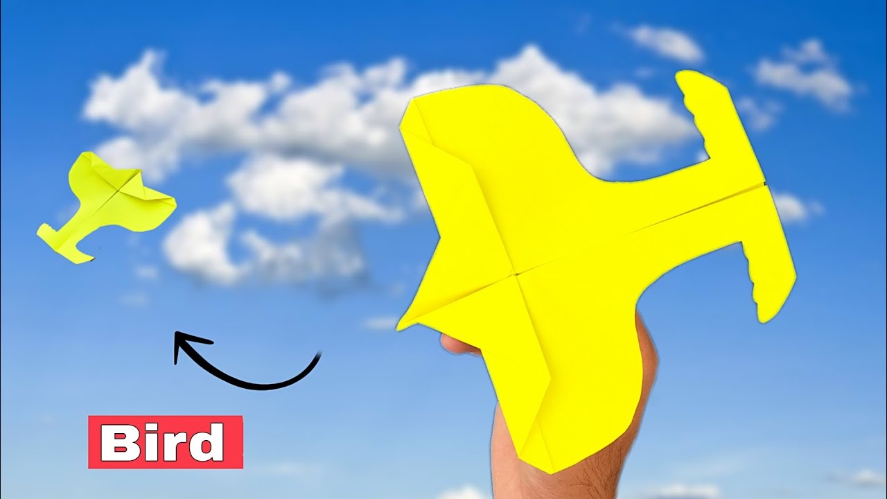 best flying plane (like bird), how to make paper bird airplane, best ...