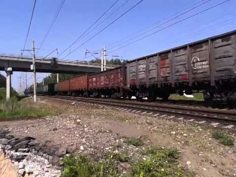 Russian Railways Freight Train - YouTube