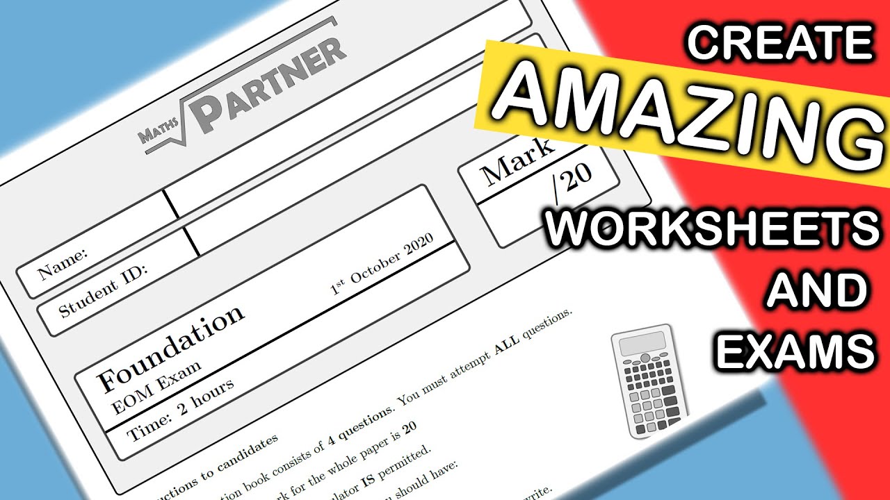 Create Amazing Worksheets and Exams (Video 10: Creating a name box ...