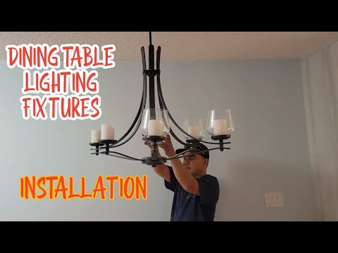 HOW TO INSTALL A DINING TABLE LIGHTING FIXTURES @mrideastv8563 - YouTube