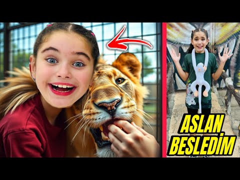 ELİF SİNEM ORMANDA ASLAN BESLEDİ !! KAFESE GİRDİM !!