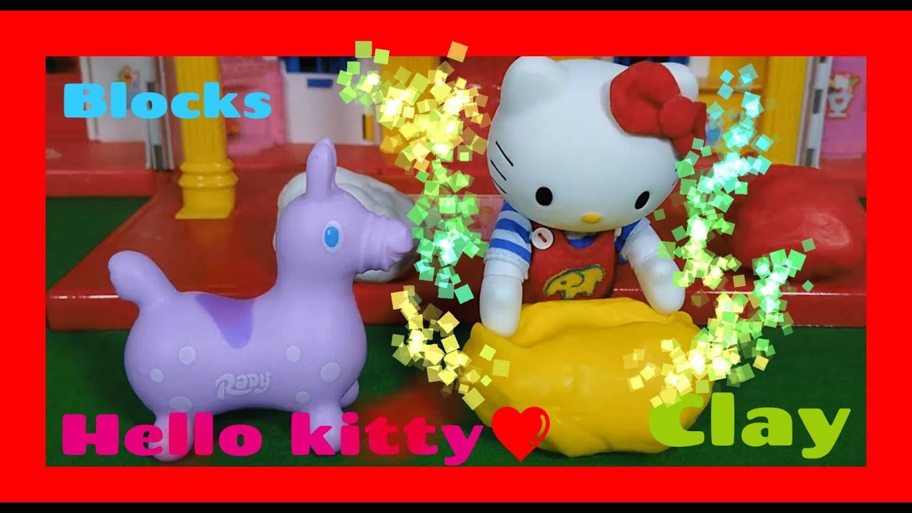 Hello kitty ️ Blocks!Clay!Let'sPlay!stop motion - YouTube