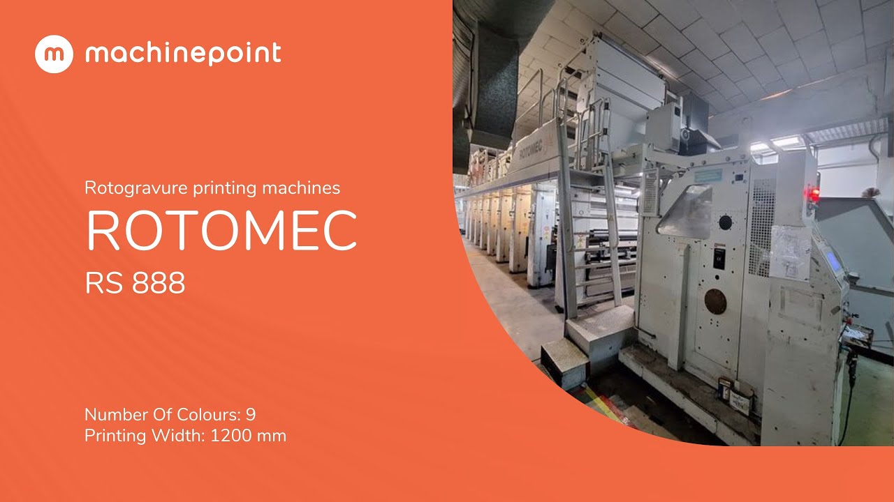 ROTOMEC RS 888 Rotogravure printing machines | ROTOMEC Machines - YouTube