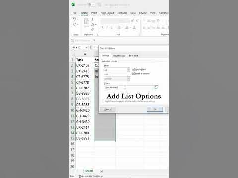 Create Interactive Drop-Down Lists in Excel - YouTube