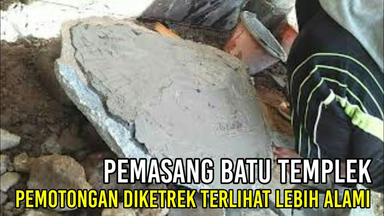 cara memasang batu templek - YouTube