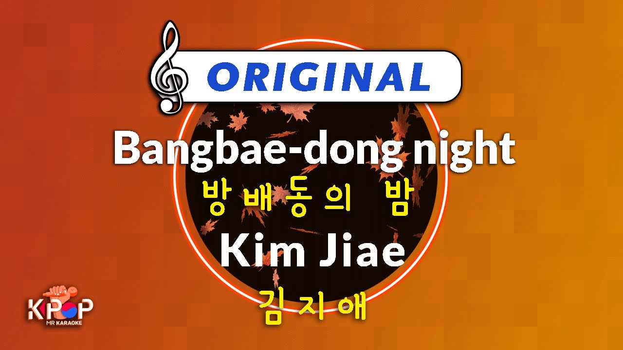 MR 노래방ㆍkaraoke] 방배동의 밤 - 김지애 ㆍBangbae-dong night - Kim Jiae - YouTube