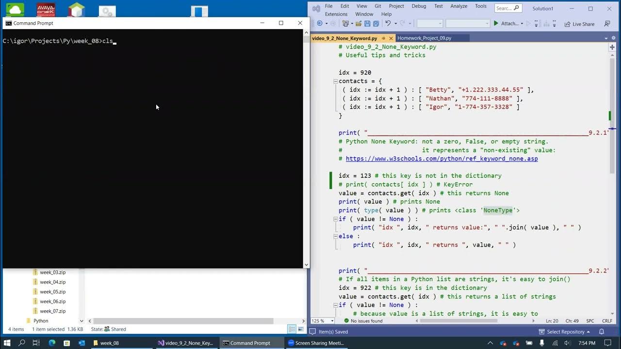 9.2 Python None Keyword - YouTube