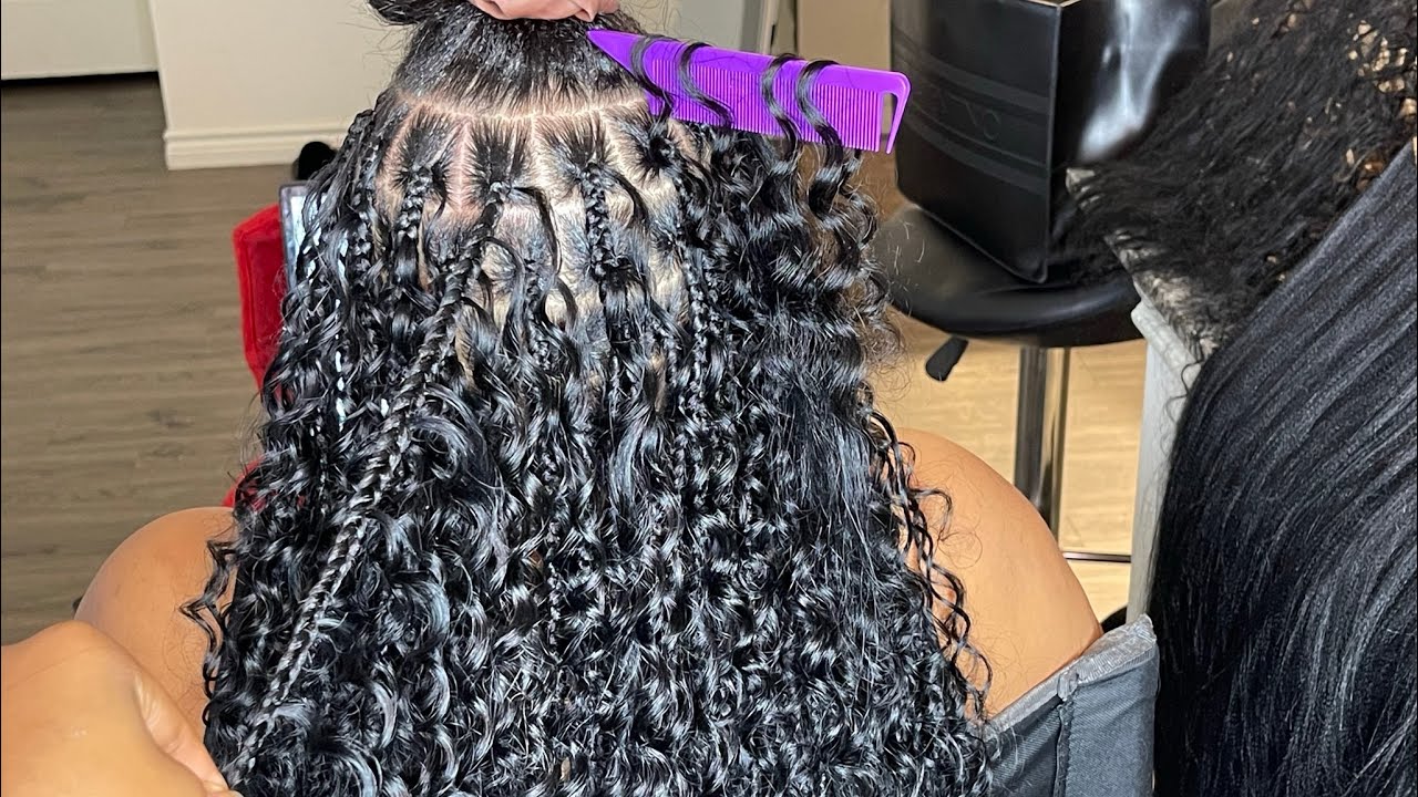 Viral Bobo Braids With Human Hair! SUPER FULL LOOK / the popular Sew-In ...