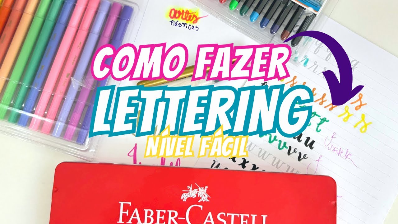 COMO FAZER LETTERING FÁCIL | Nível Fácil + - YouTube