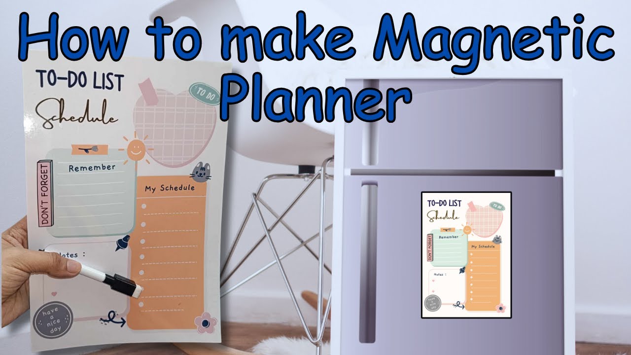 How to make Magnetic planner - YouTube