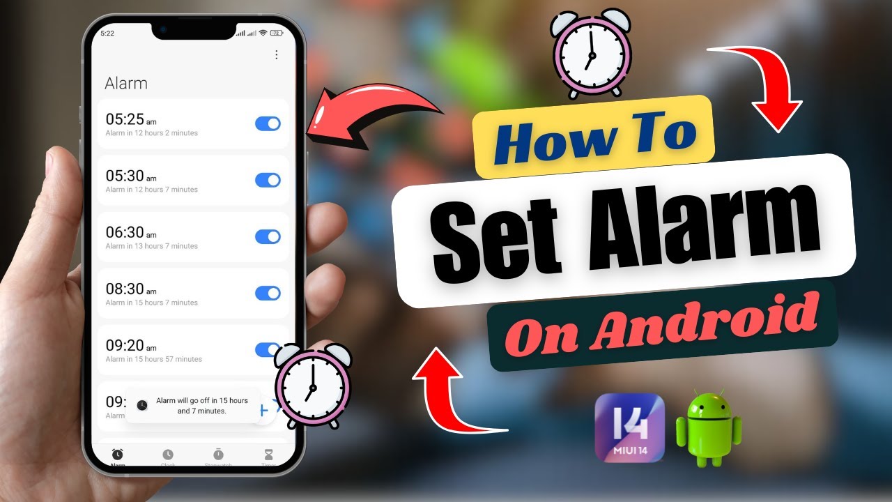 How To Set Alarm On Android Phone | Mobile Alarm Set - YouTube