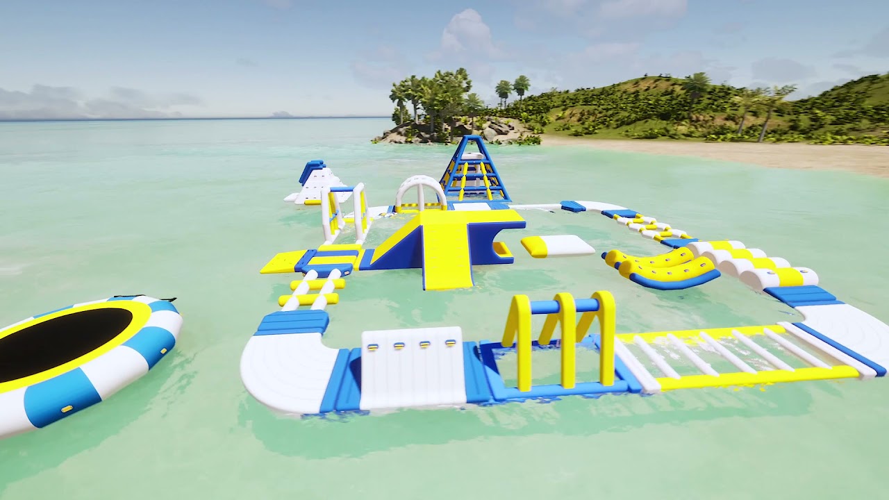 AquaPark 45 Parque Acuático Inflable AquaOrb - Inflatable Water Park ...