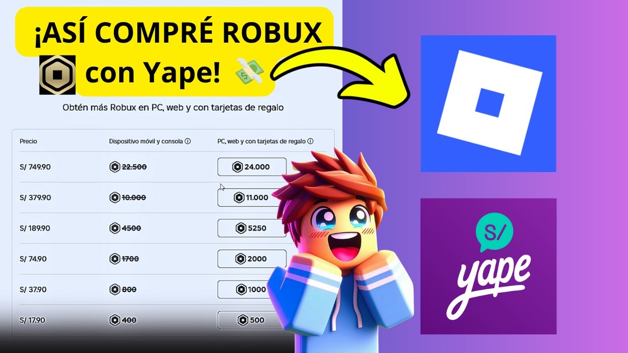Cómo RECARGAR ROBUX en ROBLOX con YAPE en PERÚ 💸 2025 (PASO a PASO ...