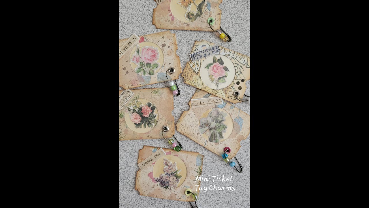 How to make Mini-ticket Tag Charms - YouTube