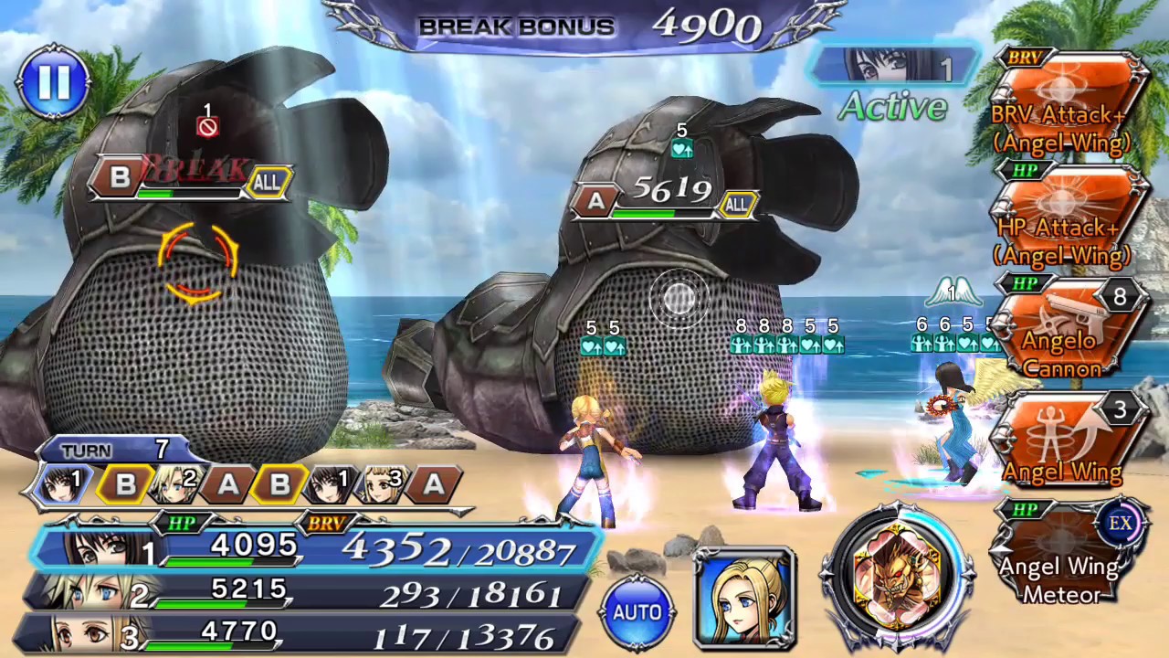 DFFOO [GL] - Rinoa, Cloud, Penelo | Beach Bash 2 EX+ | 369,947 Score - YouTube
