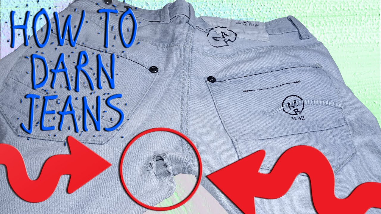 How to Darn Jeans 👖🧵👖🧵 - YouTube