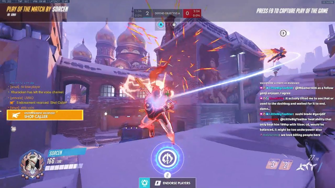 Potg Necros Insane Genji Overwatch Gameplay Season 36 Top 500 Youtube