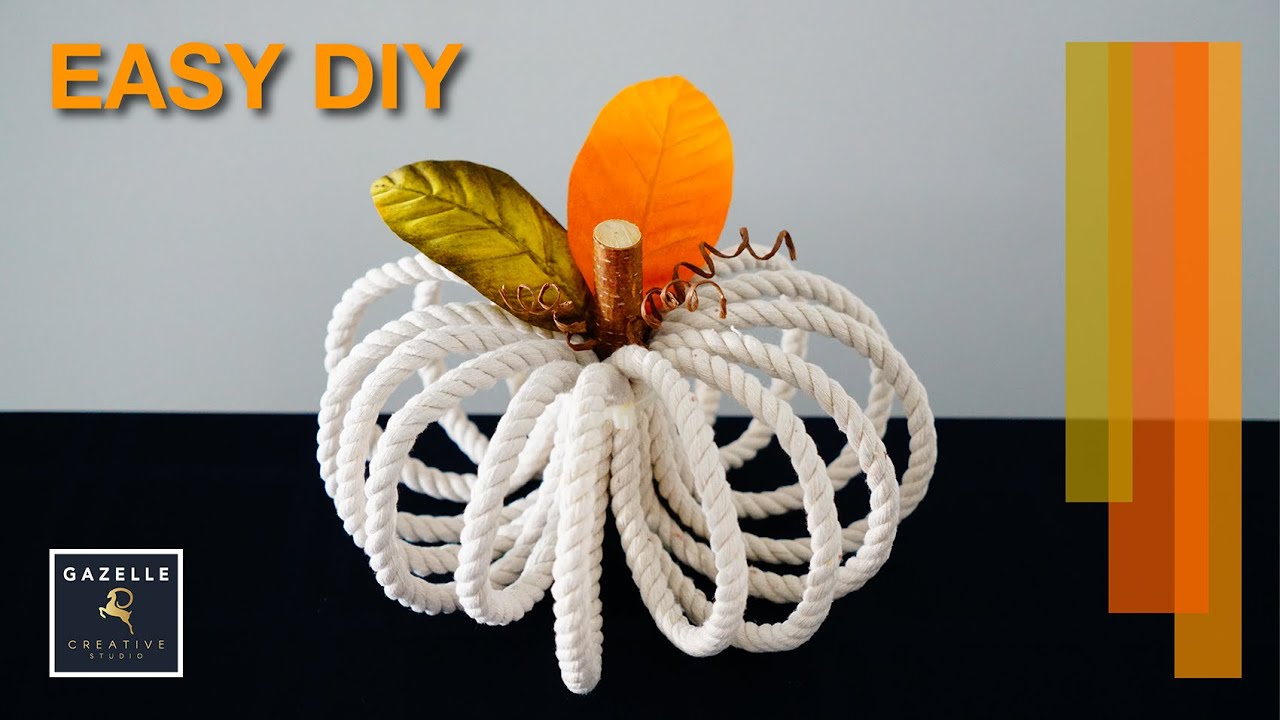 Transform Your Fall: Nautical Rope Pumpkin DIY! - YouTube