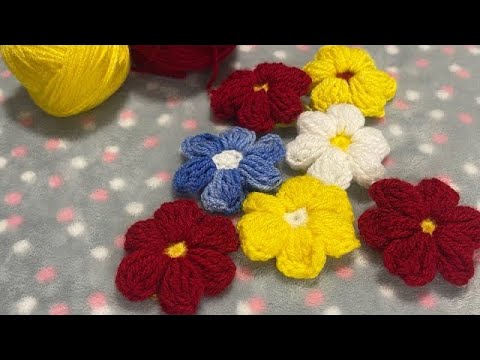 How to crochet a flower // Kako se hekla cvet // Heklanje za početnike ...