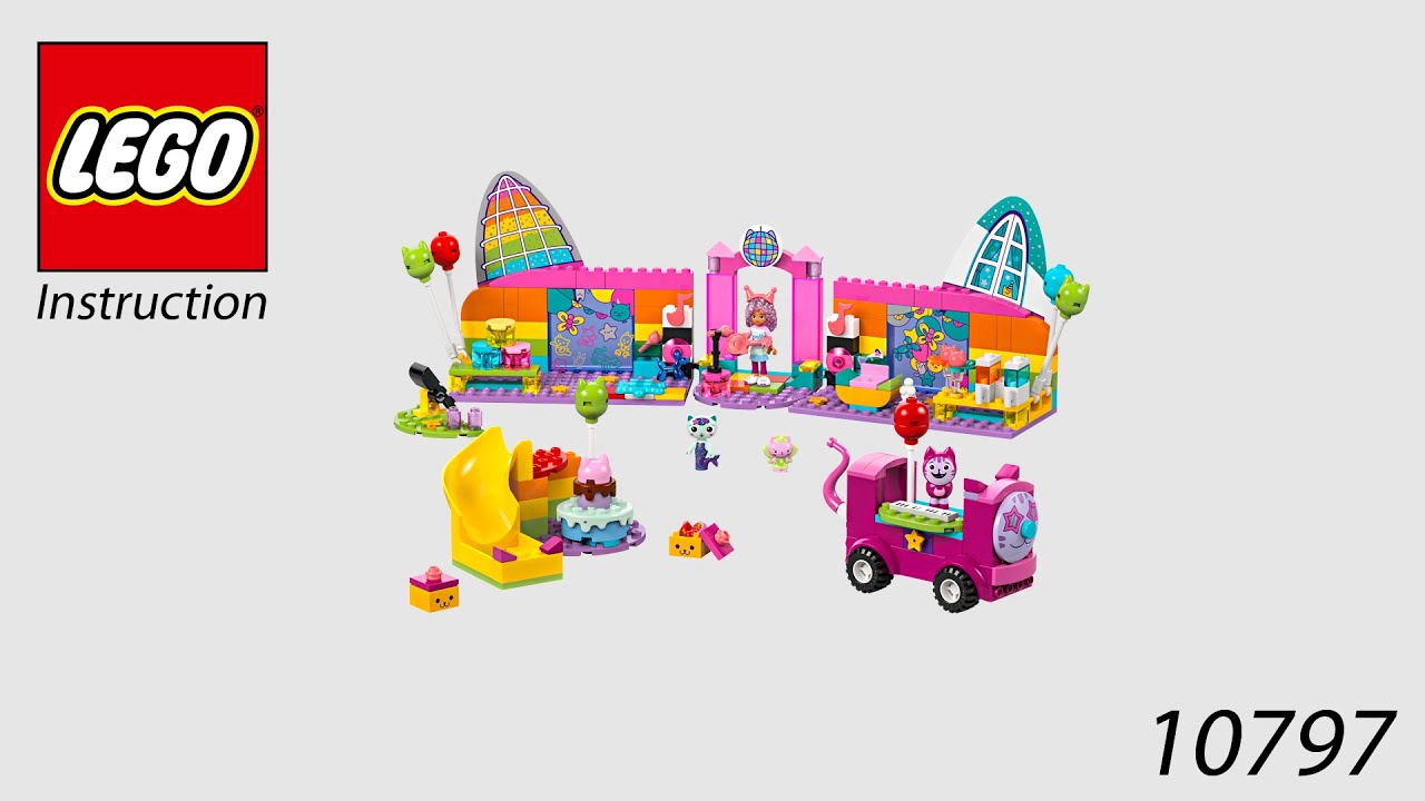 LEGO Instruction - Gabby's Dollhouse - 10797 - Gabby's Party Room - YouTube