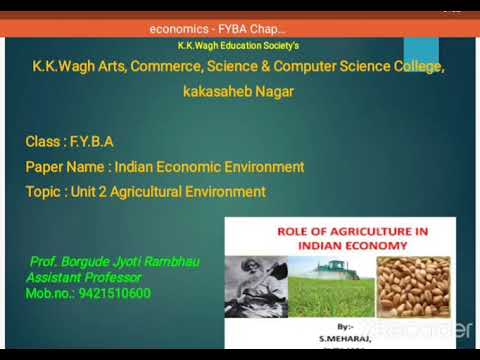 FYBA Economics - Agricultural Environment by Prof. Borgude Jyoti ...