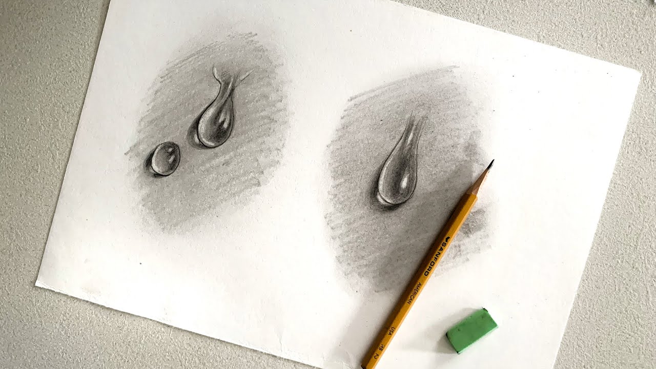 How To Draw 3D Water Drop | Easy Drawing Tutorial for Beginners | Step ...