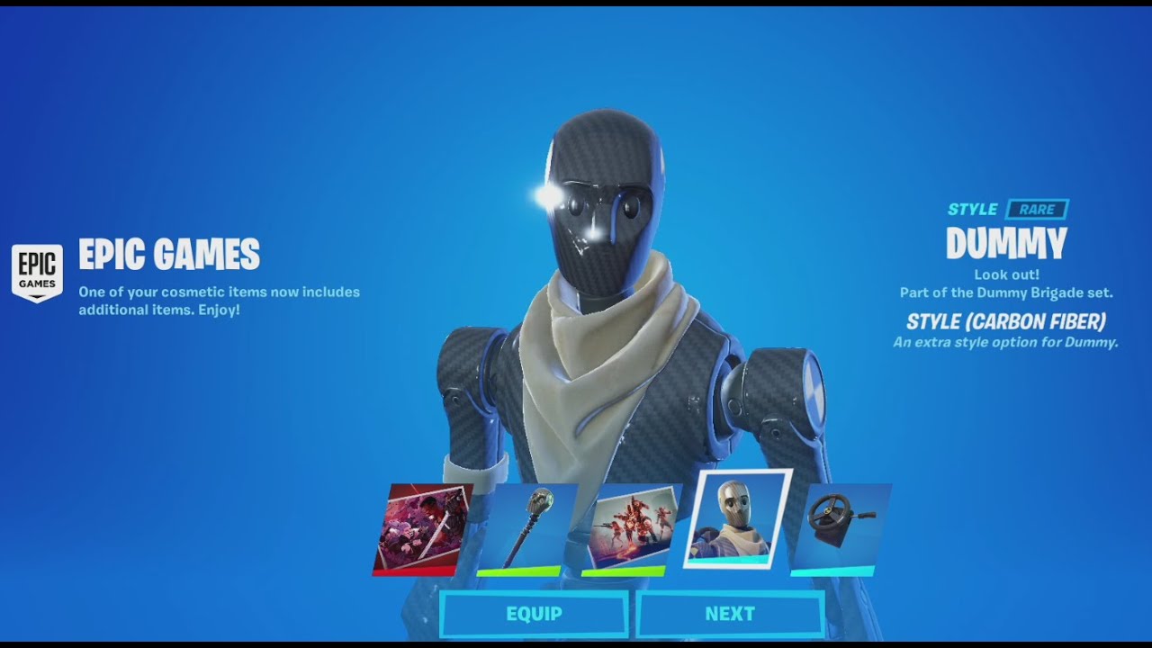 Dummy Carbon Fiber Edit Style in Fortnite Chapter 2 Season 4 - YouTube