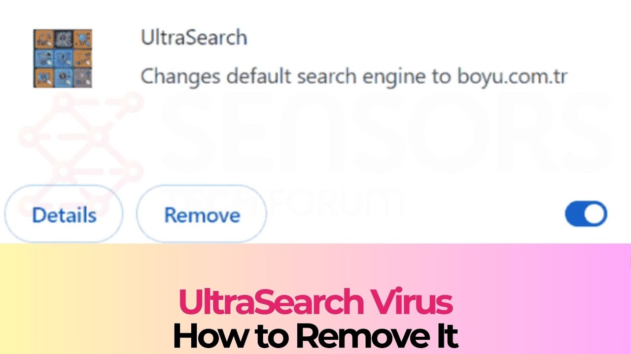 UltraSearch Extension Virus - How to Remove It [boyu.com.tr] - YouTube