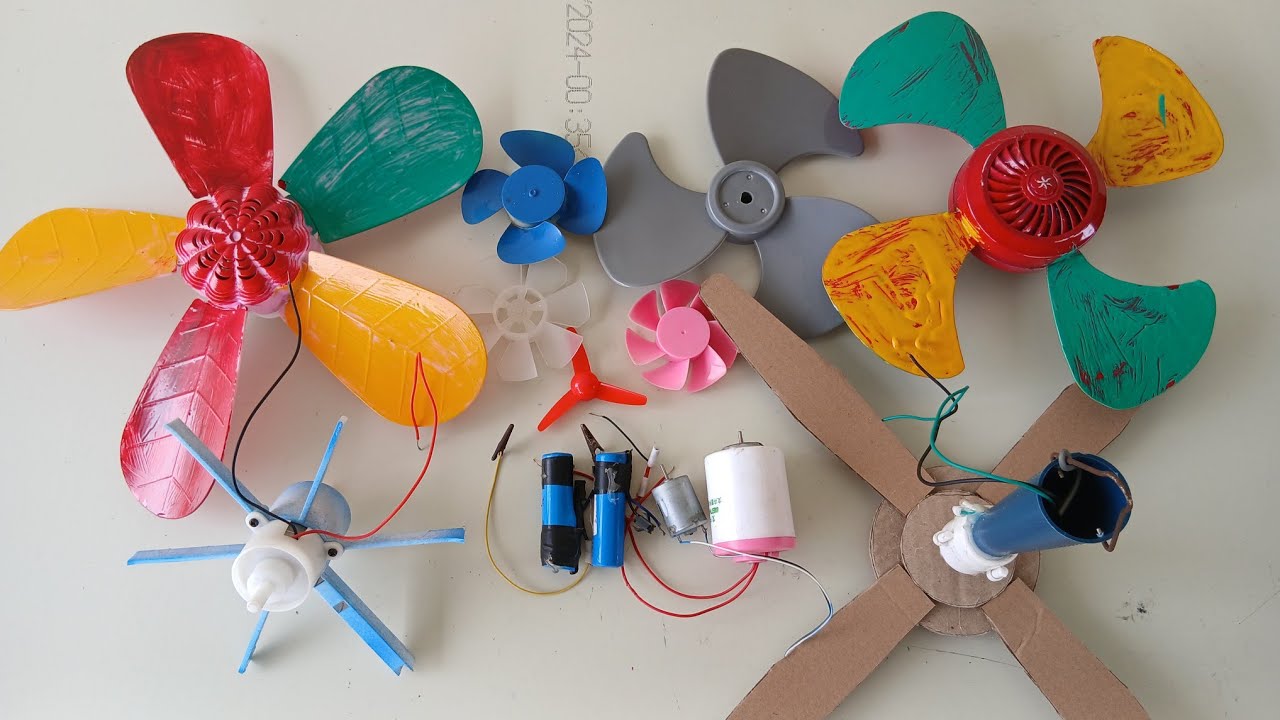 how to make mini ceiling fan, homemade mini fan from old motor and fan ...