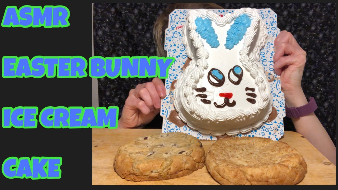 ASMR EASTER BUNNY ICE CREAM CAKE - YouTube