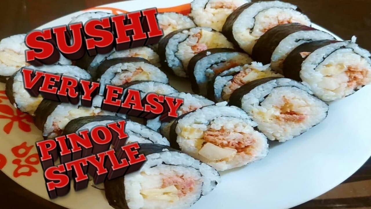 Sushi simple and easy recipe (Pinoy Style) - YouTube