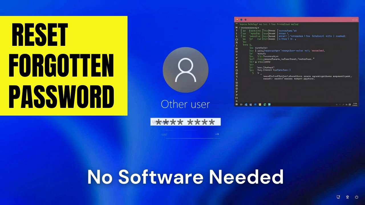 Reset Windows 10 Password Easily : No Software Needed! - YouTube