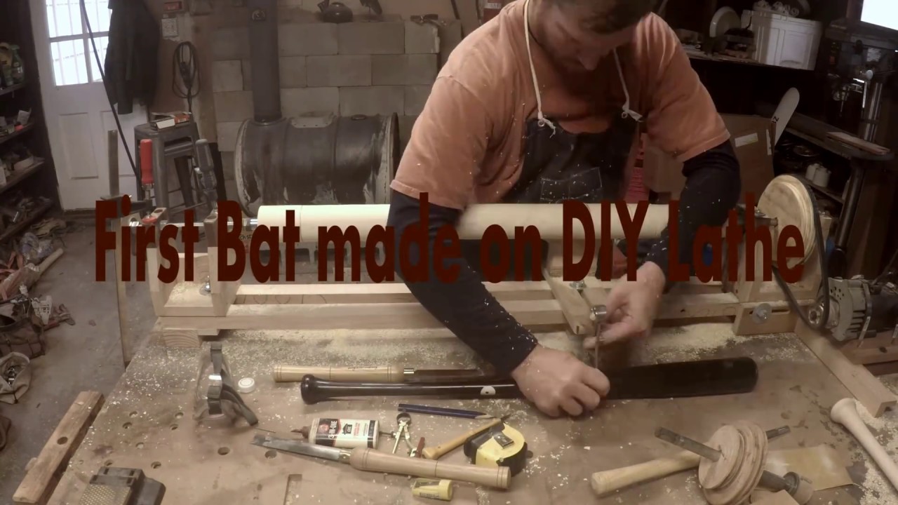 Wood Bat Made On DIY Lathe YouTube Wood Bat Made On DIY Lathe YouTube