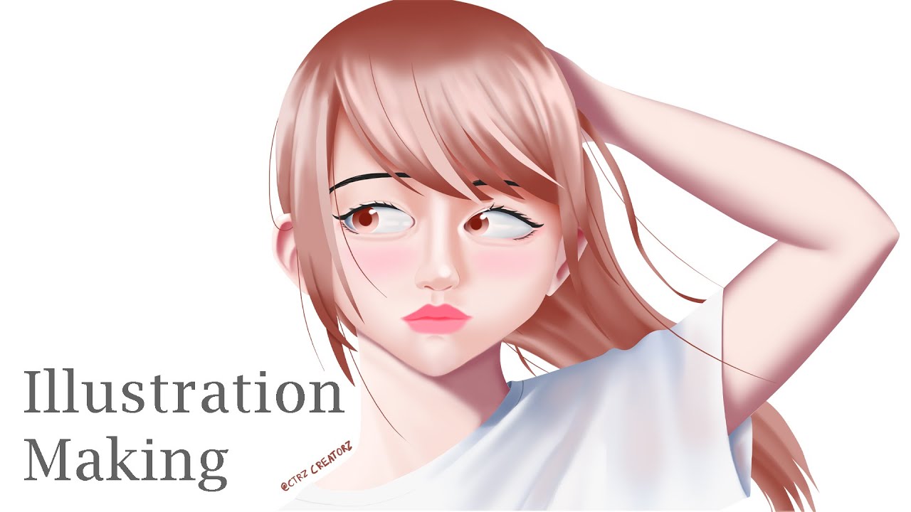 How I Draw Semi Realistic Girl [Illustration Making] - YouTube