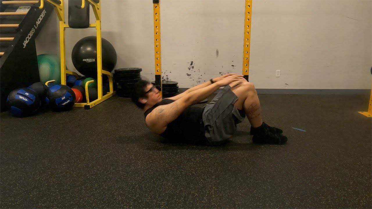 Knee Tap Crunch - YouTube