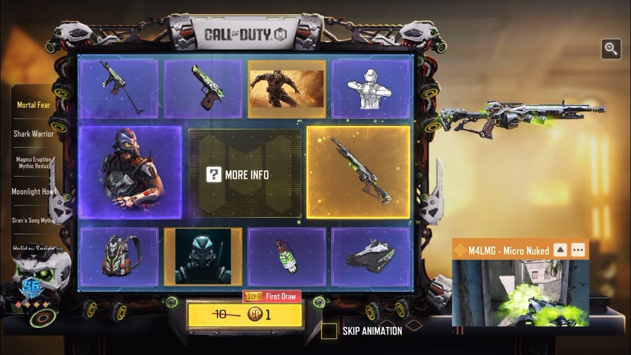 Codm 3 Spin On Mortal Fear Lucky Draw | M4LMG Micro Nuked & Codename ...