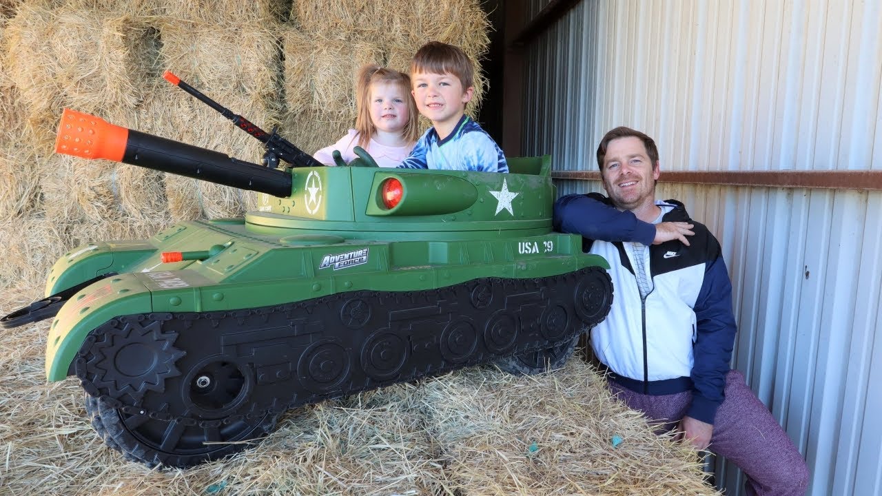 What should we build for kids ride on tank - YouTube