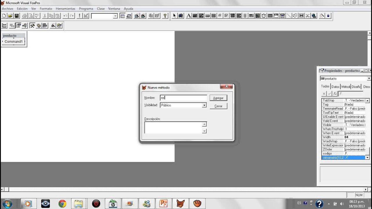 AGREGAR PROPIEDAD VISUAL FOX PRO - YouTube