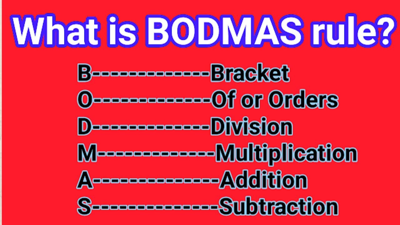'BODMAS' Rule - Math | Simplification Tricks in Maths | Complex sums on ...