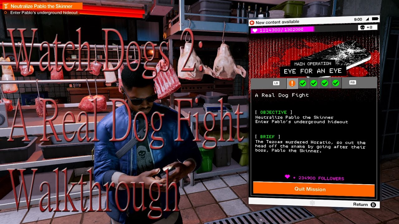 WATCH DOGS 2 | A REAL DOG FIGHT WALKTHROUGH - YouTube