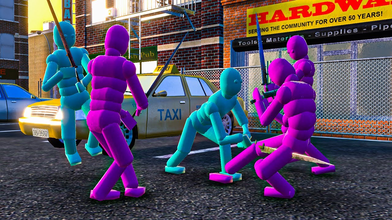 GANG HUGE FIGHT ! With Smart AI & Active RAGDOLL - Overgrowth - YouTube