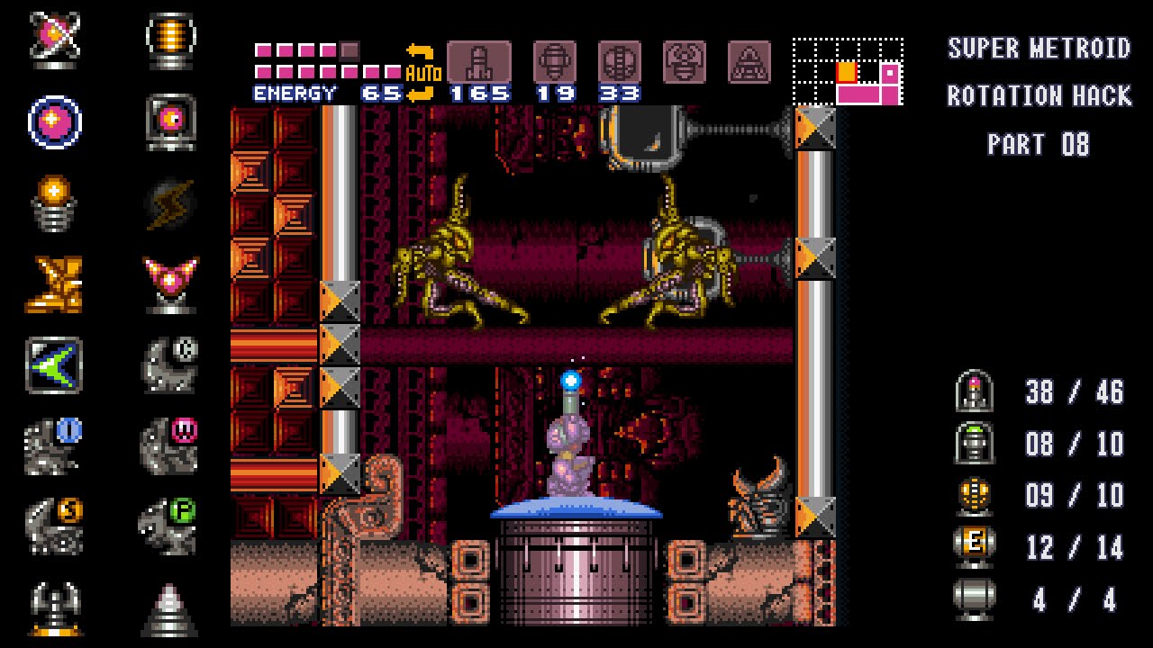 【改造メトロイド】Super Metroid Rotation Hack 100% part08【720p60HD】 - YouTube