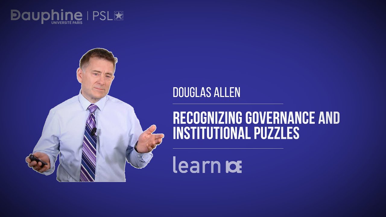 ALLEN / Recognizing Governance and Institutional Puzzles - YouTube