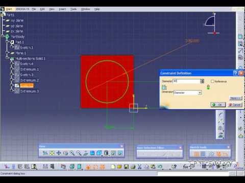 Catia V5 Tutorial-57 Multiple Removed Multi Section Solid - YouTube
