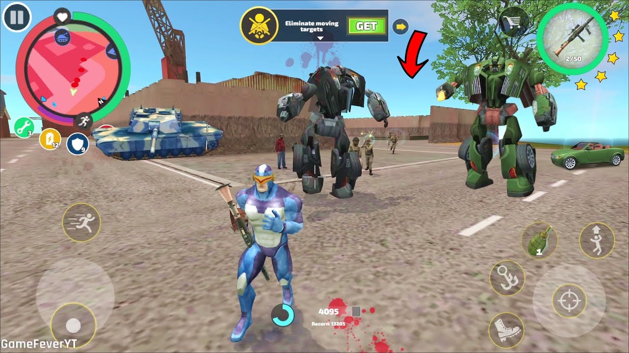 Rope Hero Vice Town (Rope Hero with RPG Rocket Launcher) Missile ...