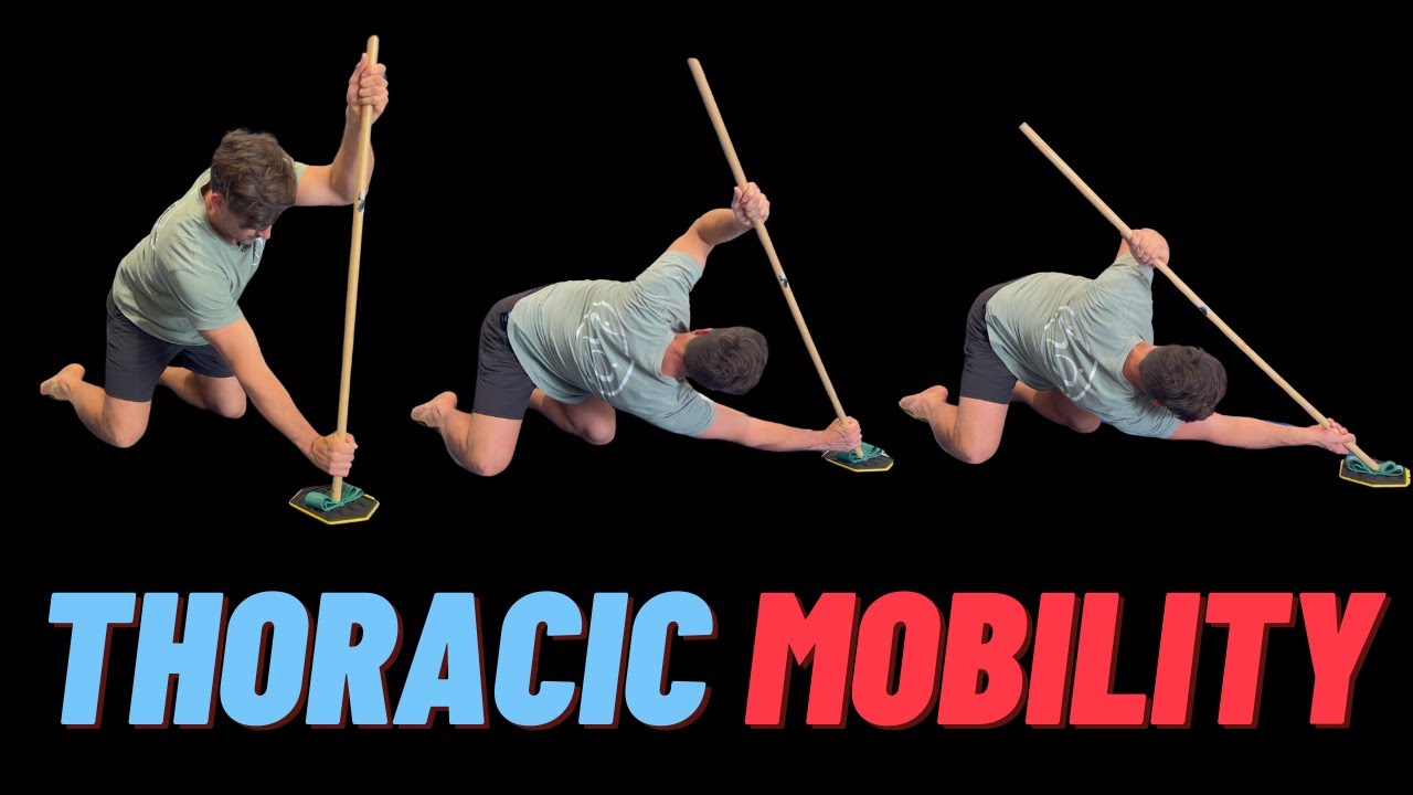 The Best Thoracic Mobility Exercise | Slider Stick Rotation - YouTube
