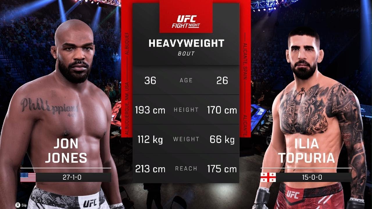 Jon Jones vs. Ilia Topuria - Openweight (Simulation on PS5 | UFC 5 ...