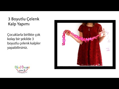 3 Boyutlu Çelenk Kalp Yapımı